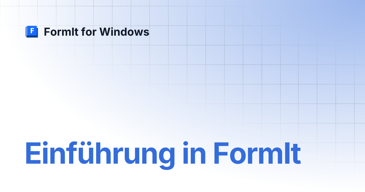 Einführung in FormIt | Deutsch | FormIt for Windows