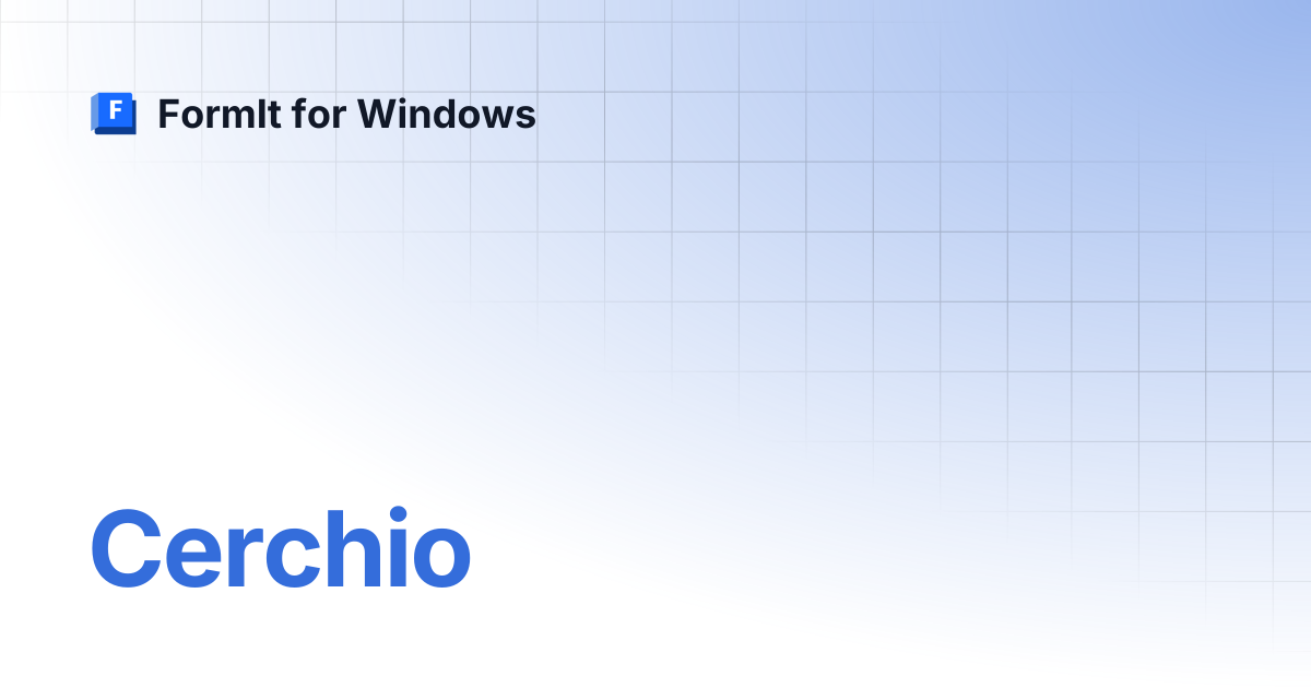 Cerchio | Italiano | FormIt for Windows